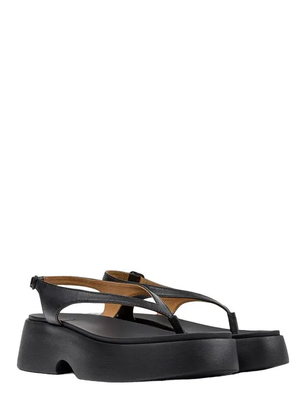 Camper Tasha Platform Thong Sandal - Black