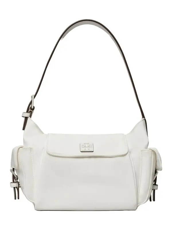 Tory Burch Virginia Pocket Nylon Shoulder Bag - White