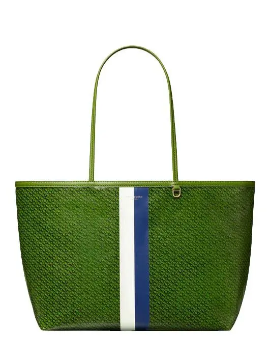 Tory Burch Racer Tote - Green Printed