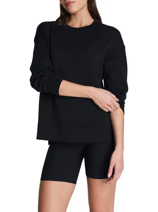 Spanx Airessentials Crewneck Sweatshirt - Very Black