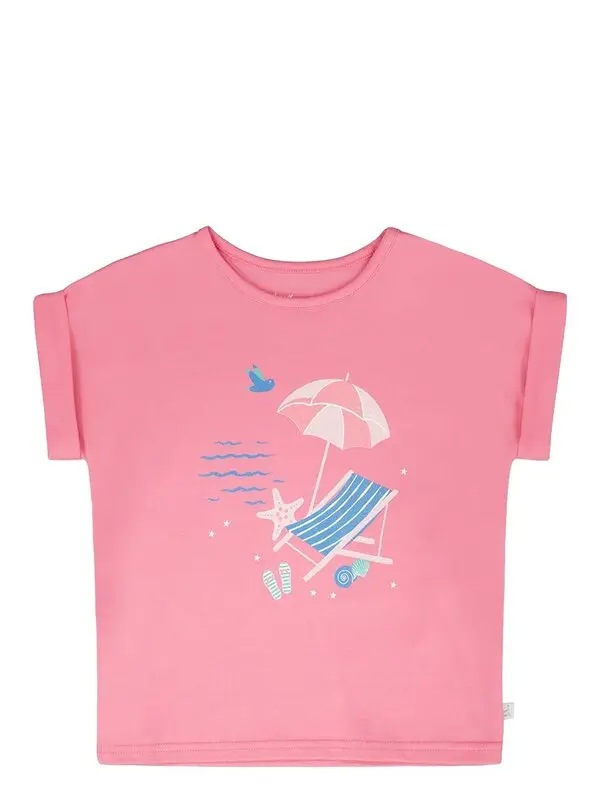 DEUX PAR DEUX Organic Cotton Jersey Short Sleeve T-shirt - Pink