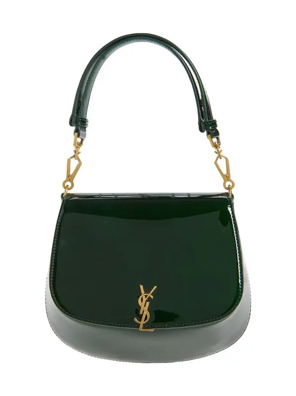 Saint Laurent Celia Patent Leather Handbag - 3856 Fir Leaf
