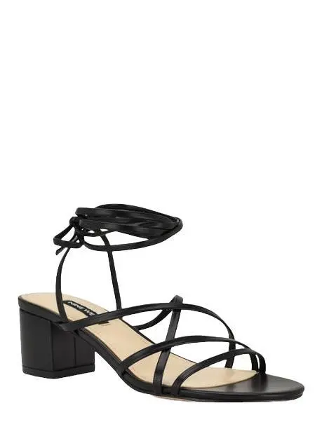 Nine West Aloud Ankle Wrap Sandal - Black