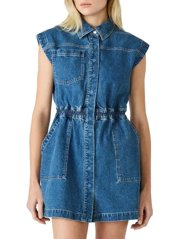 Steve Madden Robbie Denim Mini Dress - Aruba Blue