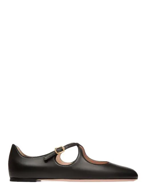 Bally Rina Leather Ballet Flats - Black