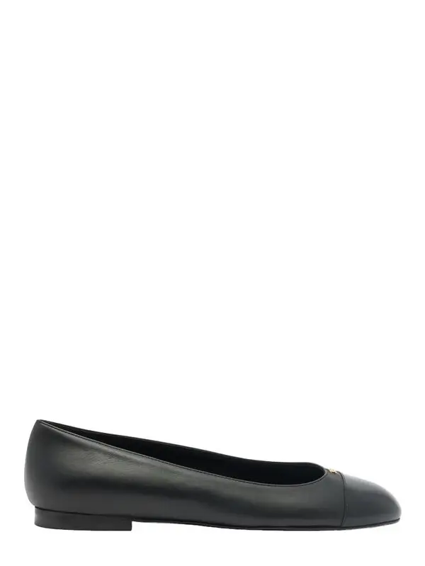 Bally Ballet Flat With B-chain Hardware - Black