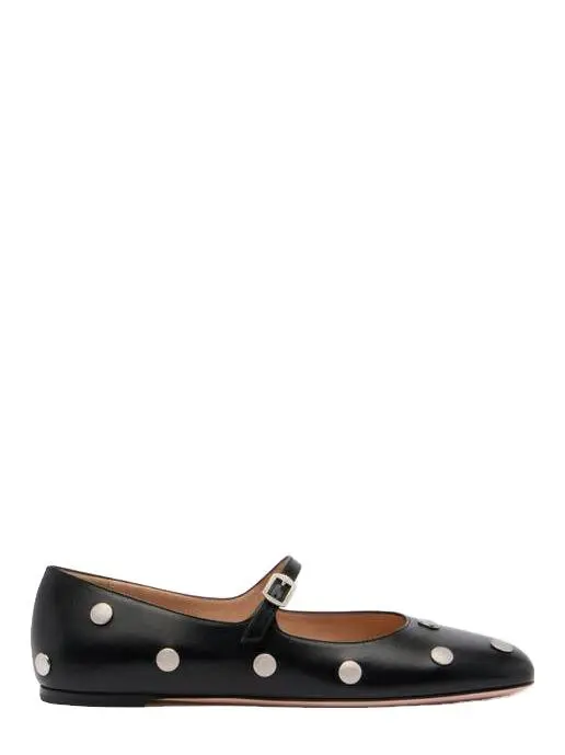 Bally Rina Flat In Leather - Black