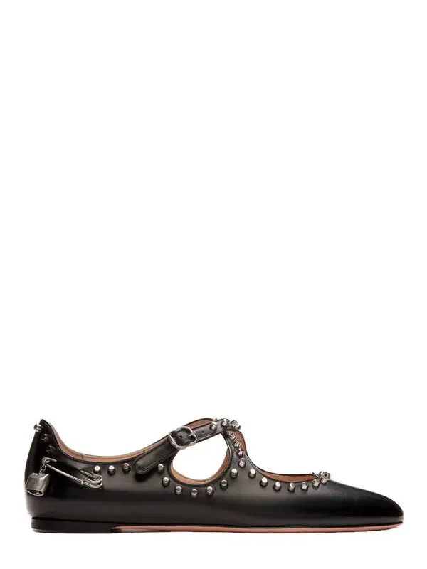 Bally Rina Flat In Calf Leather - Black