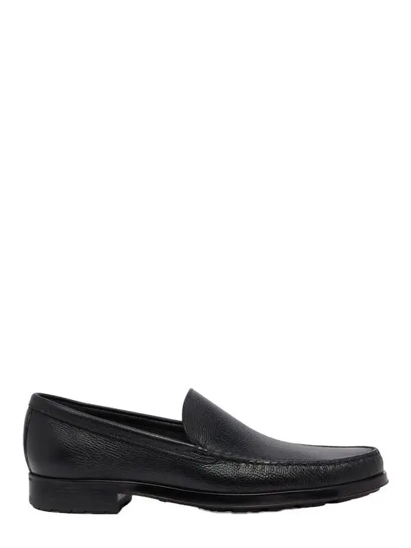 Bally Grained Leather Loafer - Black