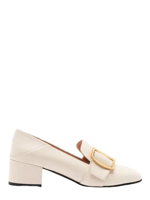 Bally Leather Pumps With Boucle Buckle - White