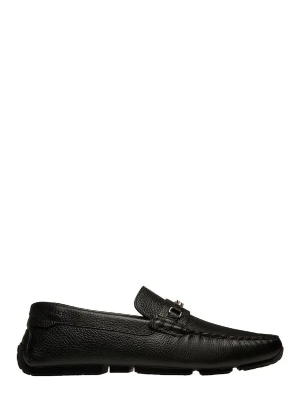 Bally Grained Leather Driver - Black