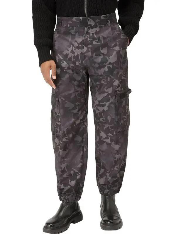Bally Recycled Polyester Camouflage Trousers - Black