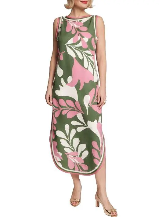 FRANCES VALENTINE Selena Maxi Dress Modern Palm - Treetop/multi