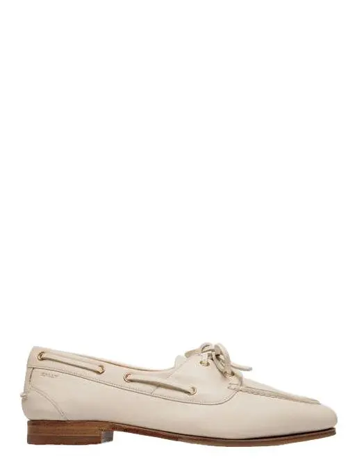 Bally Plume Moccasin In Calf Leather - White