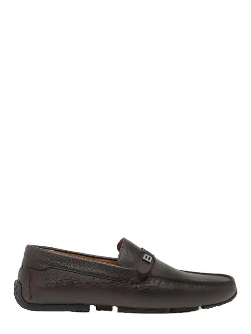 Bally Pilot Driver In Grained Leather - Ebano 21