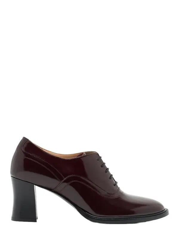 Bally Saule Leather Lace-up Pumps - Red