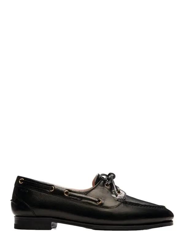Bally Plume Leather Moccasin - Black