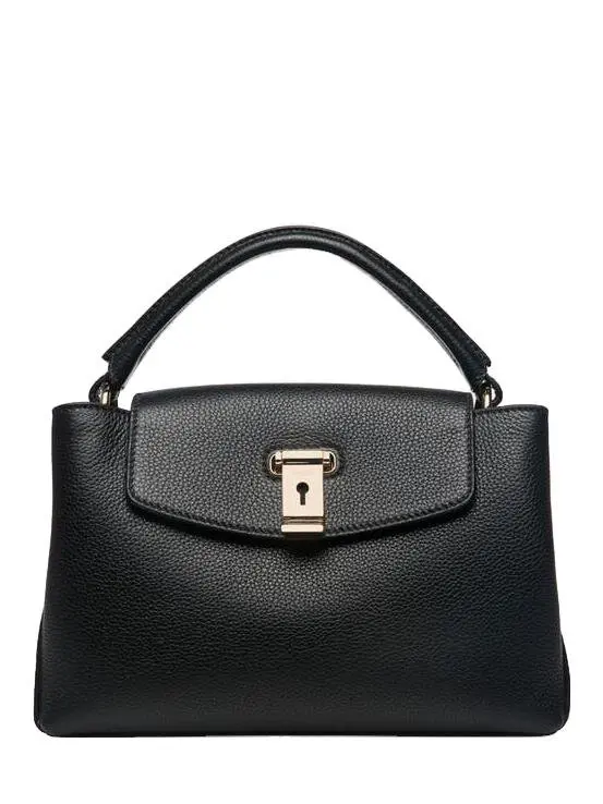 Bally Lock Me Small Top Handle Bag - Black