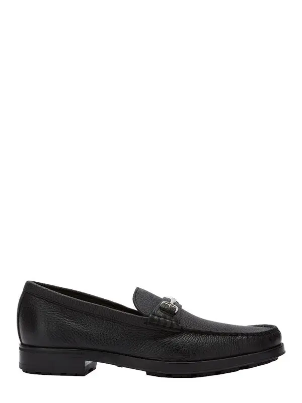 Bally Grained Leather Moccasin - Black