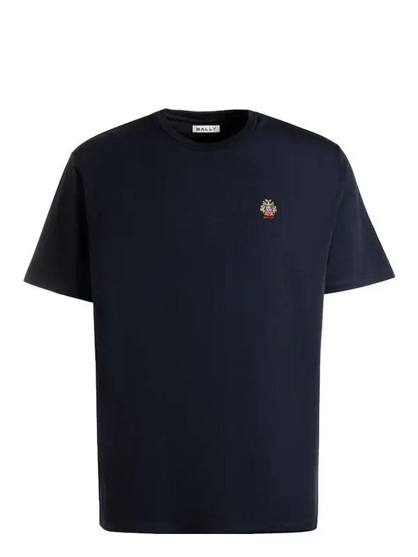 Bally T-shirt With A Crest Logo - Blue