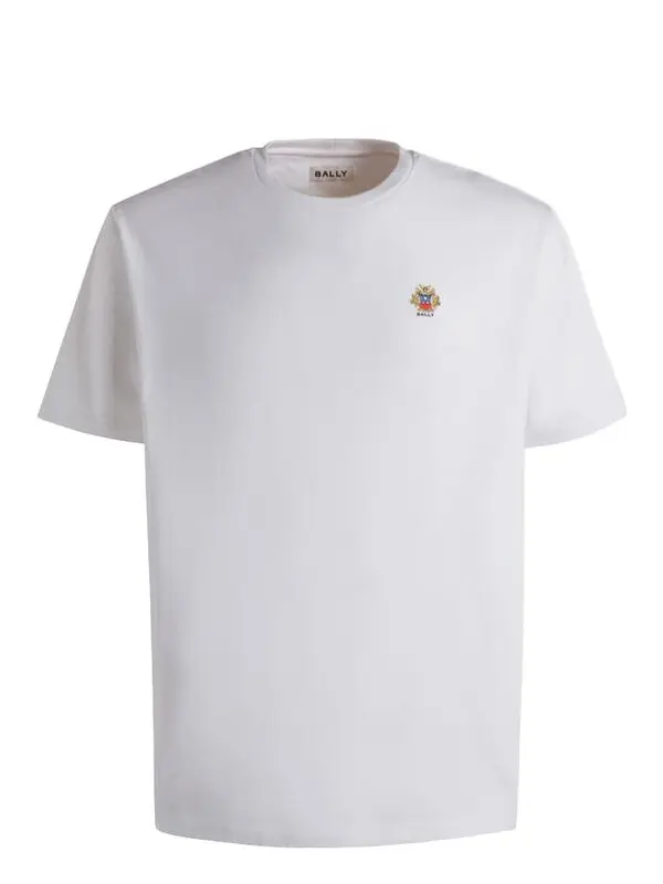Bally T-shirt With A Crest Logo - White