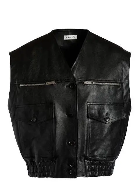 Bally Nappa Leather Vest - Black