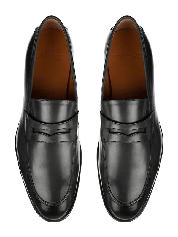Bally Webb Calf Leather Penny Loafer - Black