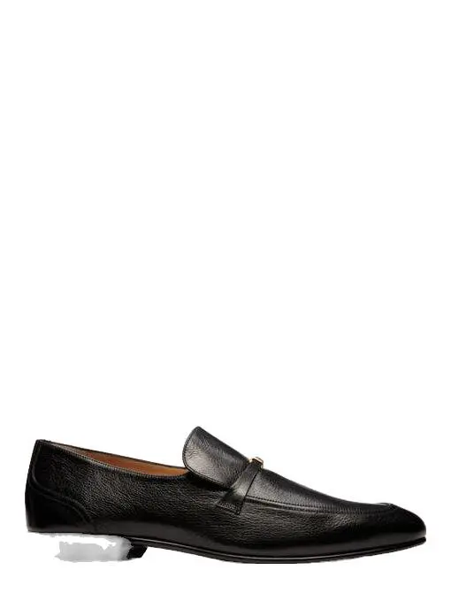 Bally Suisse Loafer In Grained Leather - Black