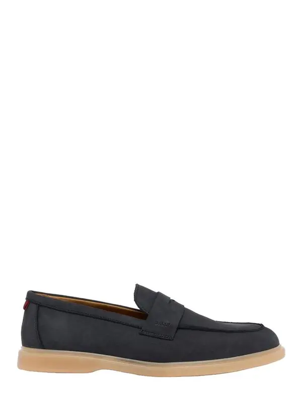 Bally Webbing Loafer In Nubuck - Blue
