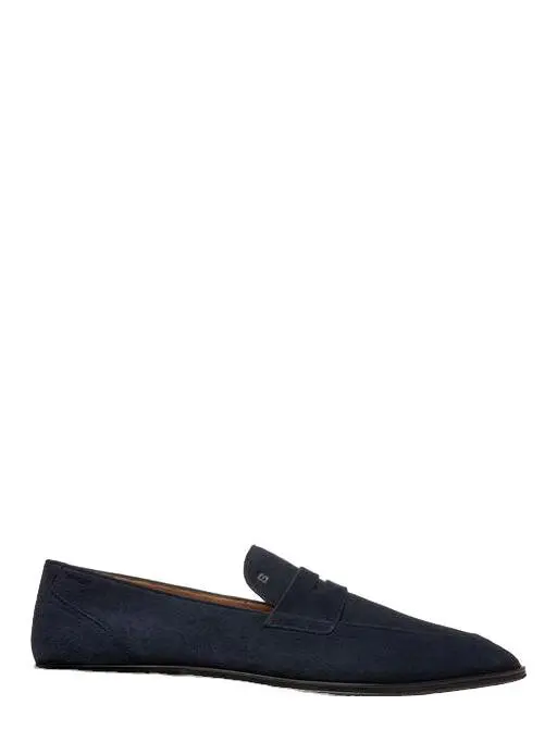 Bally Westminster Loafer In Suede Leather - Blue