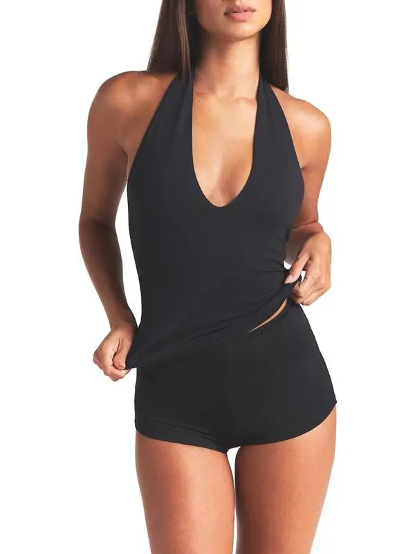 SKIMS Smooth Layers Halter Neck Camisole - Obsidian