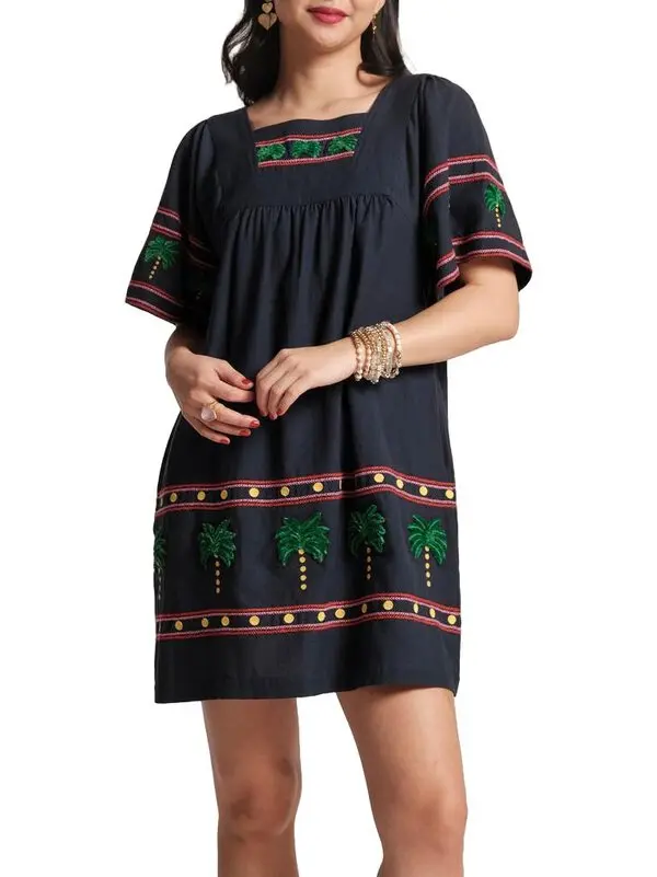 FRANCES VALENTINE Picnic Mini Dress - Navy/multi
