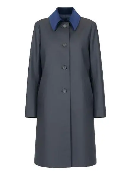 CALLAS MILANO Alaine Water Resistant Canvas Coat - Navy