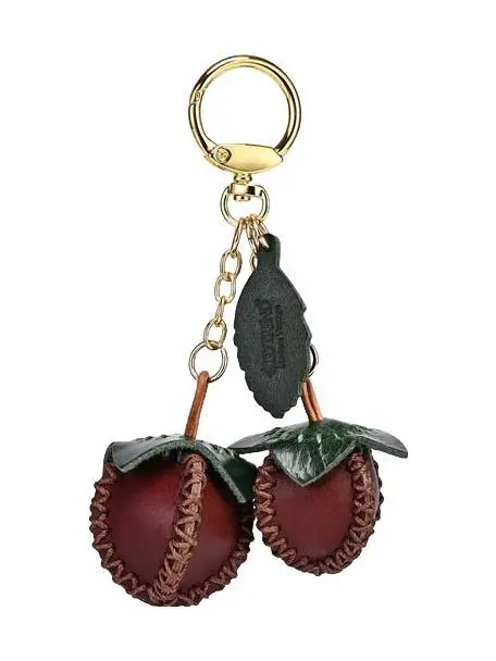 OLD TREND Simi Leather Fruit Key Charm - Wine