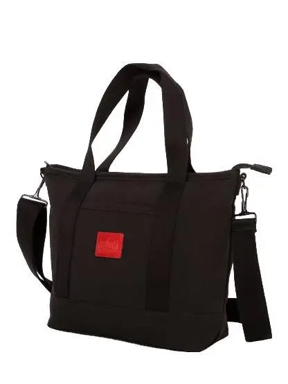 MANHATTAN PORTAGE Waxed Nylon Rego Tote - Black