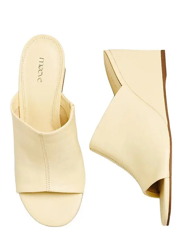 Maeve Open-toe Wedge Shoes - Light Yellow