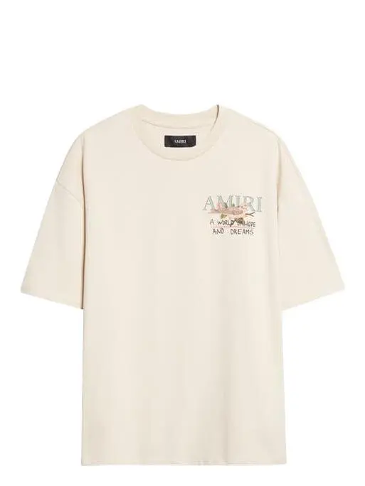 Amiri Hope & Dreams Oversize Graphic T-shirt - Alabaster Archived