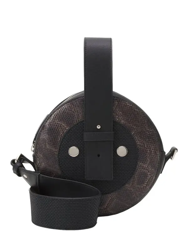 DOIZPE Cactus Vegan Leather Crossbody Bag - Black