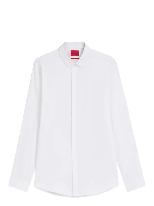 Hugo Slim-fit Shirt In Stretch Cotton - White