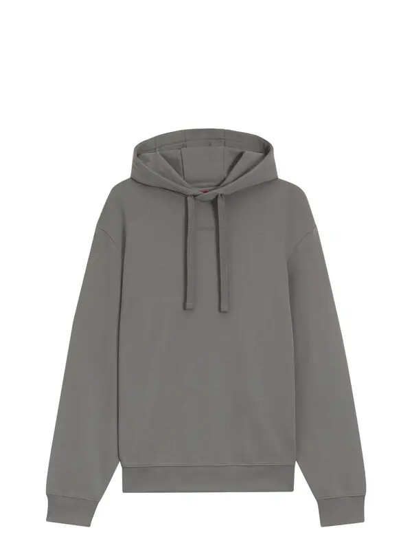 Hugo Cotton Terry Hoodie - Dark Grey