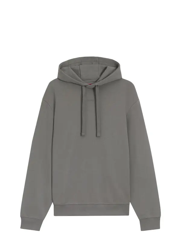 Hugo Cotton Terry Hoodie - Dark Grey
