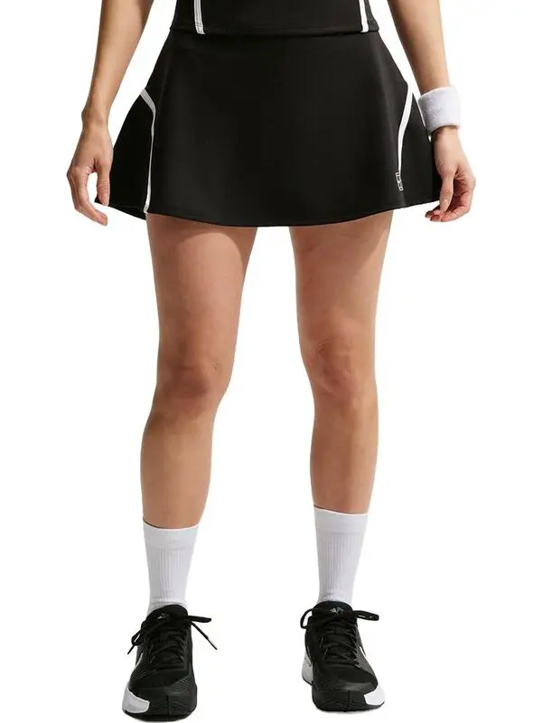 Nike Court Advantage Dri-fit High Waist Tennis Skort - Black/white