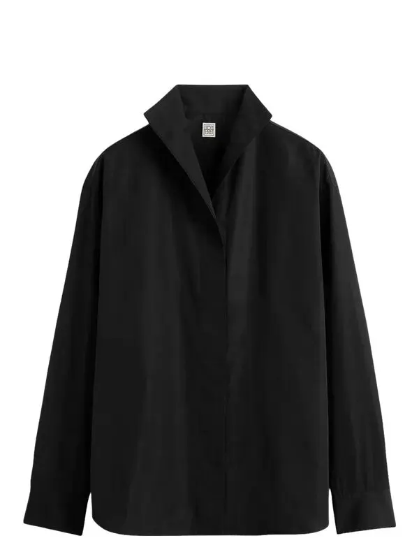 TOTEME High-collar Shirt - Black