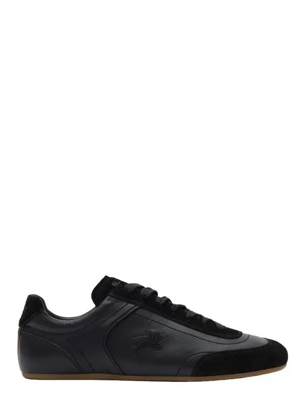 Burberry Leather Knight Runner Sneakers - Black