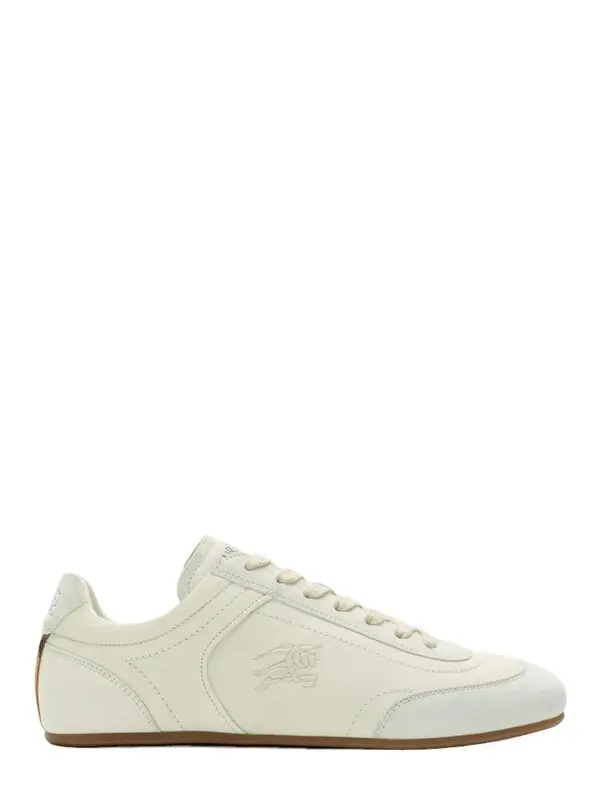 Burberry Leather Knight Runner Sneakers - Dove Beige