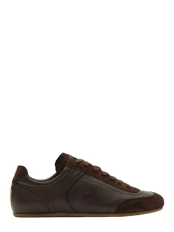 Burberry Leather Knight Runner Sneakers - Moorhen Brown
