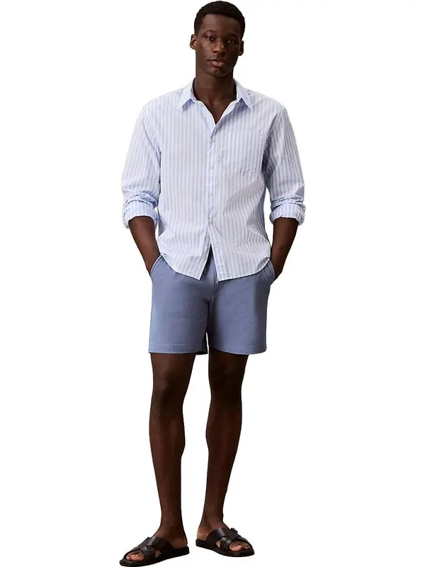 Calvin Klein Cotton Stretch Chino Pull-on Shorts - Dusty Sailor Blue