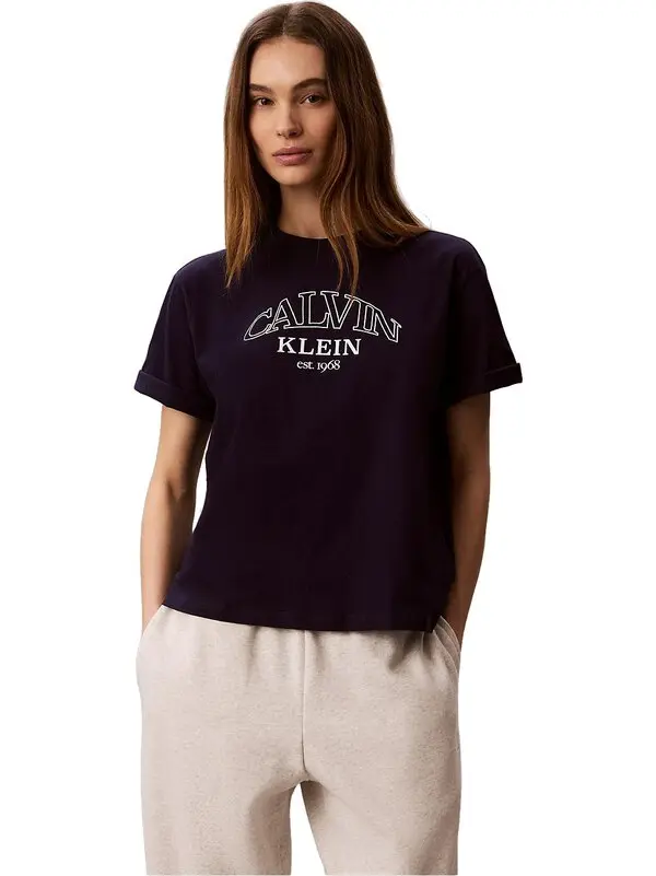 Calvin Klein Boxy T-shirt - Evening Blue