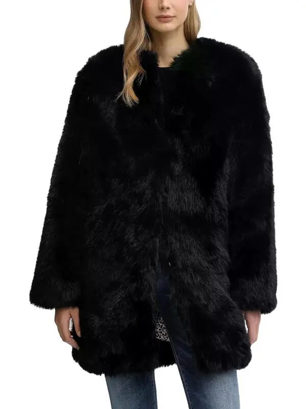 BLUGIRL Faux Fur Coat - Black