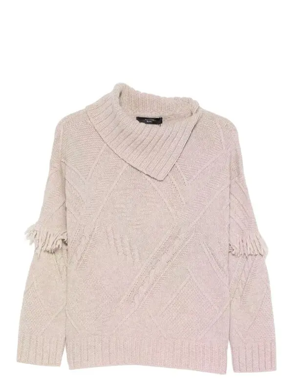 Max Mara Mastro Fringed Sweater - Neutrals